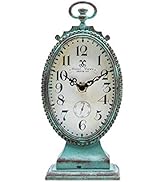 Amazon.com: NIKKY HOME Vintage Table Clock, Battery Operated Rustic ...