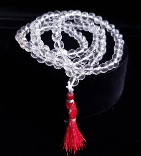 All Stone Sphatik Mala 108 Beads Original Certified Diamond Cut Sfatik ...