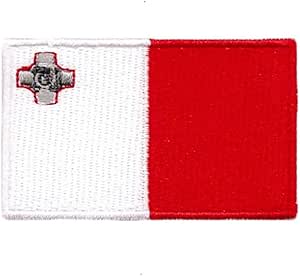 Amazon.com: Ruoming 1 PCS Malta Flag Patches Iron On or Sew On Embroidered Tactical Military ...