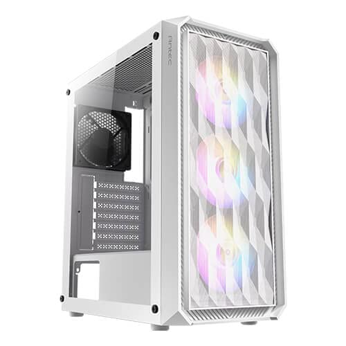 Antec NX292 White ATX Mid-Tower Case, Tempered Glass Side Panel, Full ...