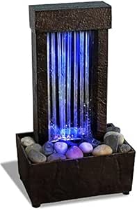 Amazon.com: Nature's Mark 10" H Mirrored Waterfall Light Show Tabletop ...