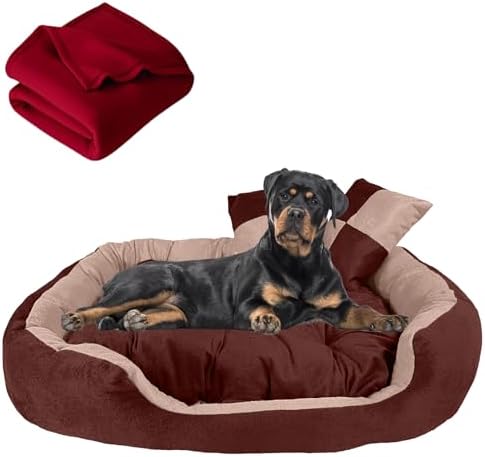 DRILLY Washable Dog/cat Bed with Blanket for Small | Medium | Large ...