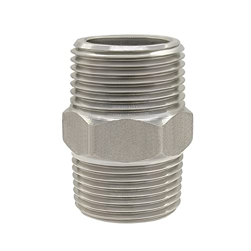 Snapklik.com : 4PCS Hex Nipple 3/4 Male NPT Stainless Steel 304 ...