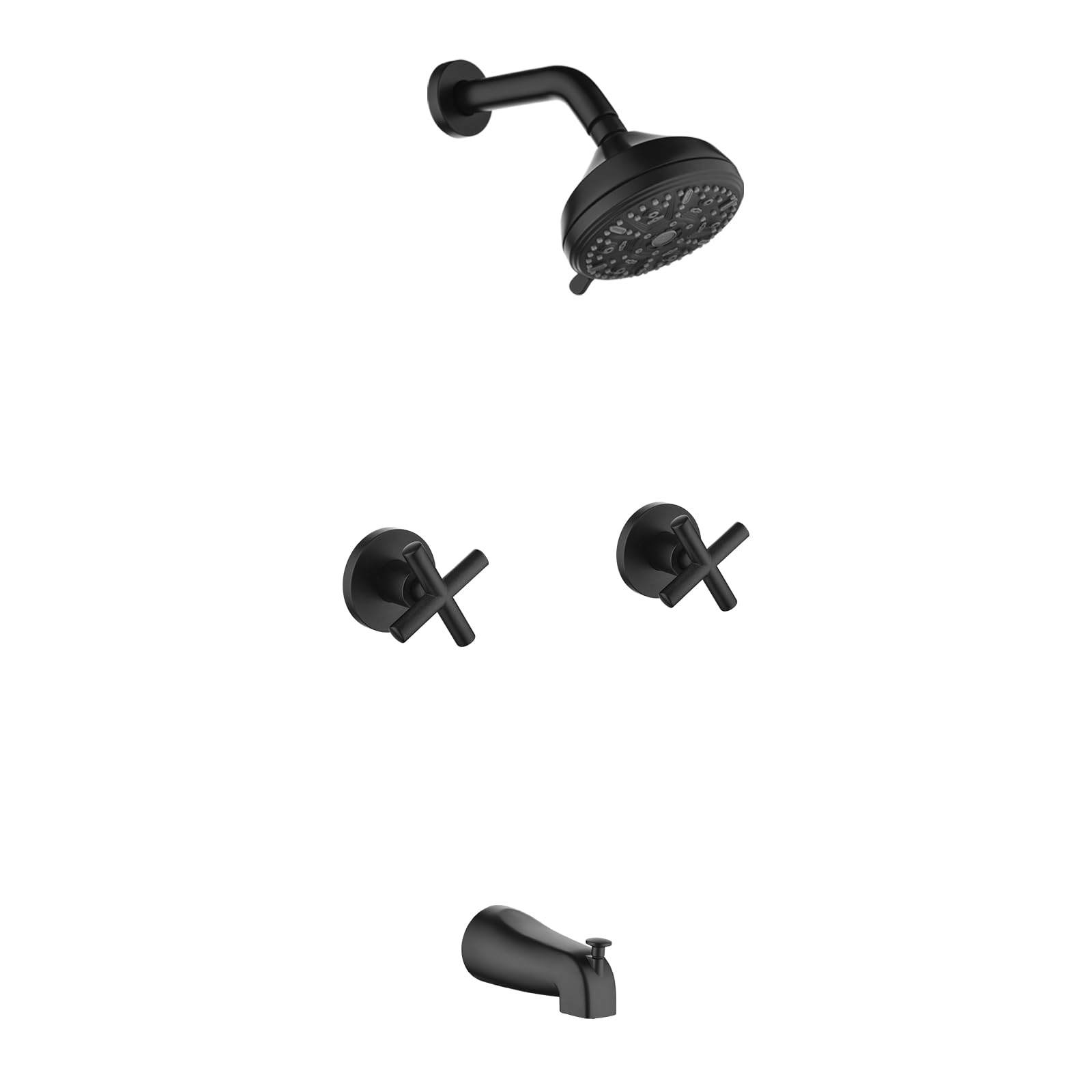 2 Handle Shower Faucet Set with Tub Spout Bathtub Shower Faucet Combo ...