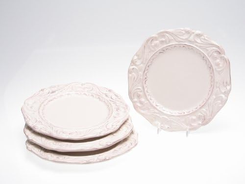 Amazon.com | Firenze Ivory Set of 4 Ceramic Dessert Plates – 9.5 ...