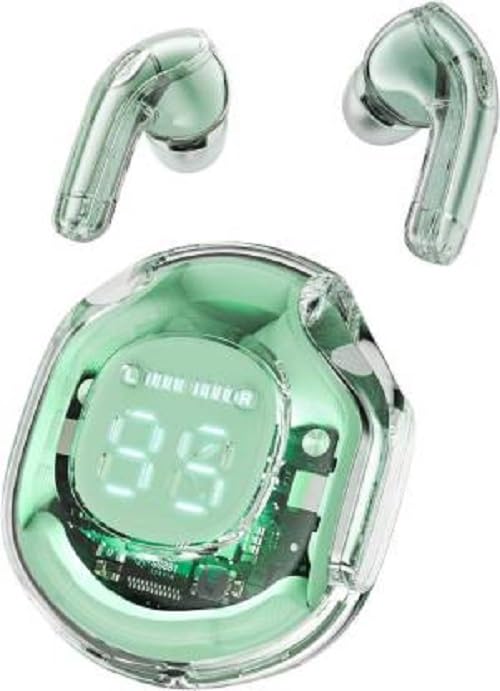 Tru i Ultrapods Pro-2 Bluetooth 5.3 LED Display Mini Crystal Earbuds ...