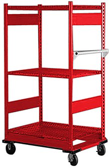 Amazon.com: Equipto 4584 V-Grip 3-Shelf Wire Shelving Cart with ...