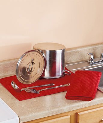 Drymat Kitchen Dry Mat 2 PACK RED : Amazon.in: Home & Kitchen