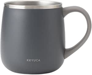 Amazon.co.jp: [ケユカ] KEYUCA poma ステンレスマグ 容量:400ml マグカップ (真空2重構造 保温保冷効果も) オフィス お家カフェ アウトドア ネイビーブルー ...