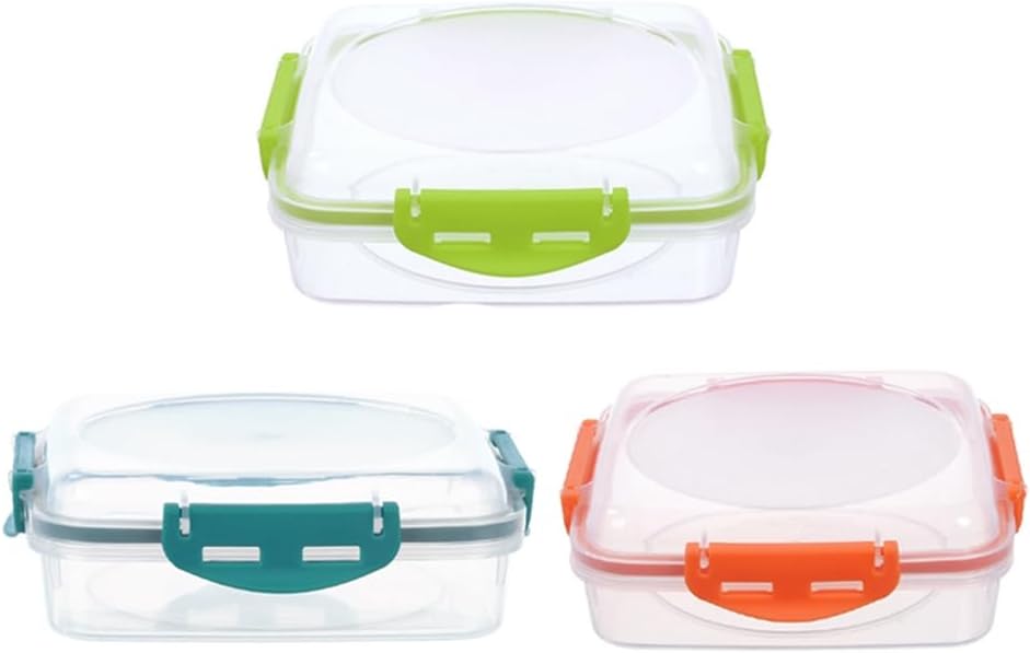 Amazon.com: Hubceuo 3 PCS Sandwich Containers Sandwich Box Microwave ...