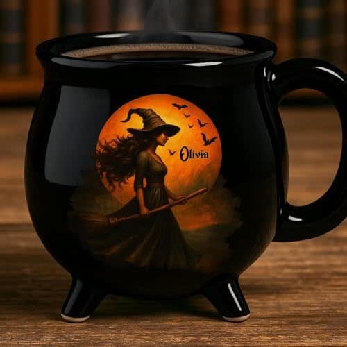 Amazon.com: Custom Witch Cauldron Mug – Personalized Witches Brew ...