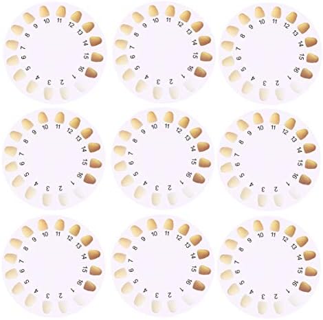 Amazon.com: Milisten 20pcs Teeth Color Comparing Charts Round Shape ...