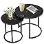 Amazon.com: Hoctieon Nesting Coffee Tables, Round Nesting Tables Set of 2, End Tables, Stacking ...