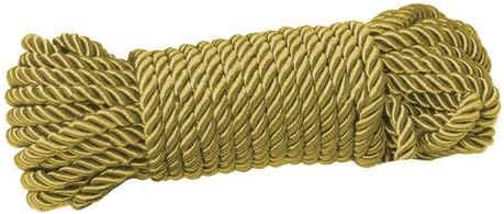 32 feet 8mm(1/3inch) Diameter Soft Silk Rope Solid Braided Twisted ...