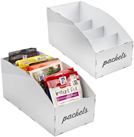 Amazon.com: AuldHome Farmhouse Food Packet Organizers (2-Pack, White ...