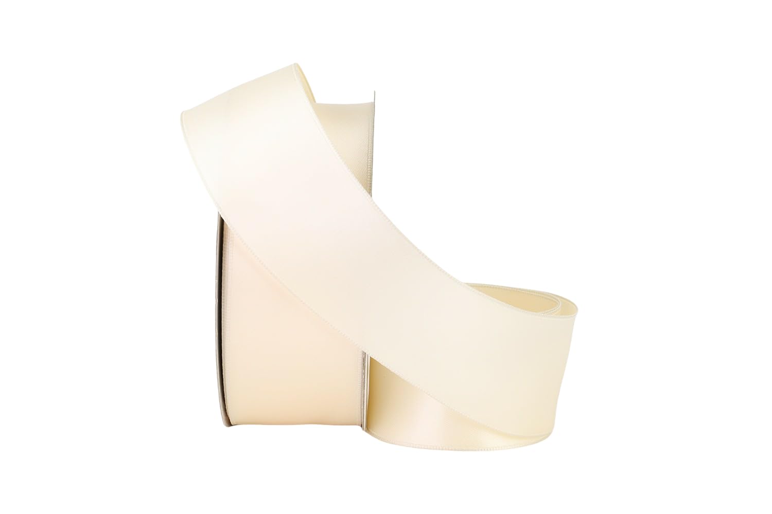 Amazon.com: Ribbon Bazaar Wired Double Faced Satin - Ivory 2-1/2" 25yd