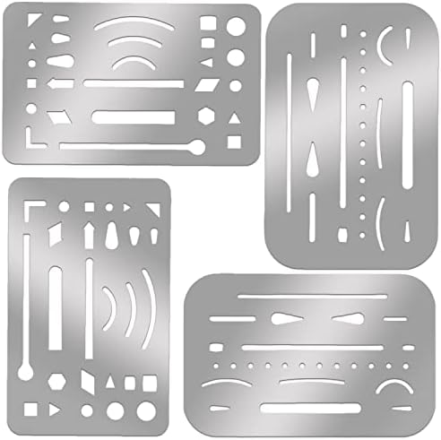 Amazon.com : 4 Pieces Eraser Shield Eraser Template Stainless Steel ...