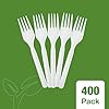 Amazon.com: Elegant Disposables 100% Compostable PLA Forks Bulk Pack ...