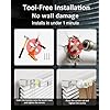 Amazon.com: Mimiio No Drill Curtain Rod Brackets for Outside-Mount ...
