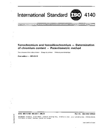 ISO 4140:1979, Ferrochromium and ferrosilicochromium - Determination of ...