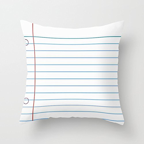 Amazon.com: HL HLPPC Notebook Paper Pattern Throw Pillow Covers 18 x 18 ...