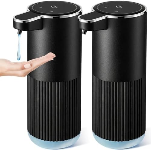 Amazon.com: RYTOXILO Automatic Soap Dispenser, 2 Pack Black Touchless ...