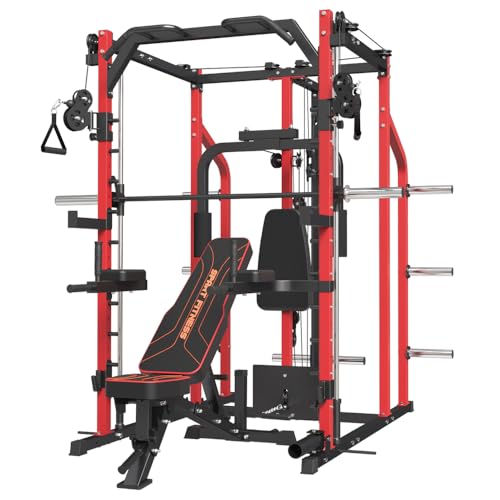 SPART Multi-Functional Power Cage with Weight Bench Combo, Power Rack ...