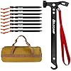 Amazon.com : 8 Pack Tent Stakes and Hammer with Canvas Storage Bag ...