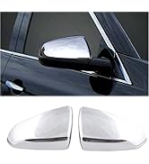 Amazon.com: AUCERAMIC Chrome Top Half Mirror Covers Caps Compatible ...