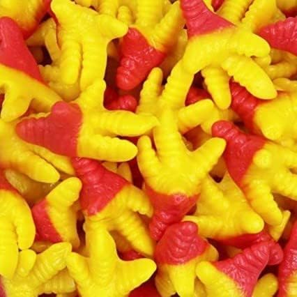 Amazon.com : SweetGlob Fun Chicken Feet Gummy Candy (1 Pound) : Grocery ...
