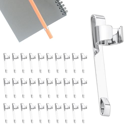 Amazon.com: Pen Clip 30 PCS Steel Pencil Clip Hangable Snap in Pen ...