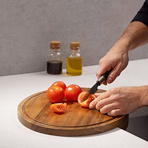 Navaris Corner Countertop Cutting Board – 42 x 32cm Acacia Wood Round ...