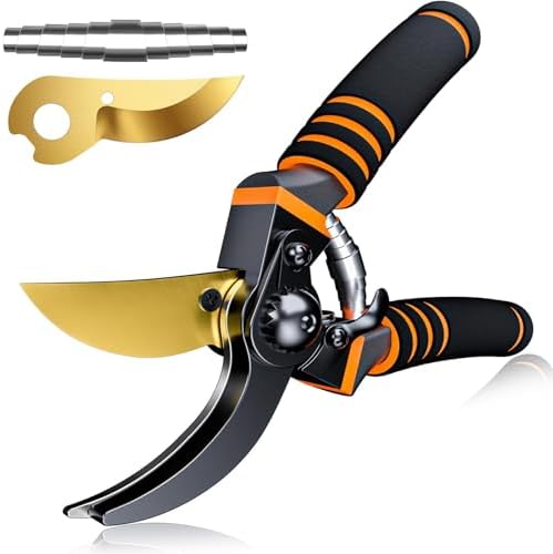Amazon.com : Pruning Shears for Gardening, 8.5" Premium SK5 Carbon Steel Garden Secateurs, Sharp ...