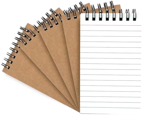 Amazon.com : AEE FIRSONE 6 Pack Spiral Pocket Notebooks, 3x5 Pocket ...