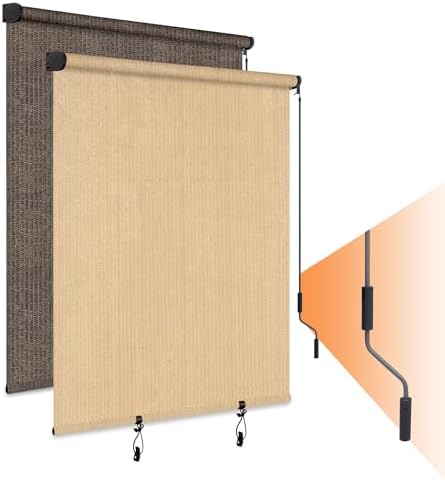 Amazon.com : HOMEDEMO Patio Shades roll up Outdoor, Outdoor Roller ...