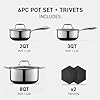 Amazon.com: HexClad Hybrid Nonstick 12-Piece Cookware Set, 14" Pan with ...