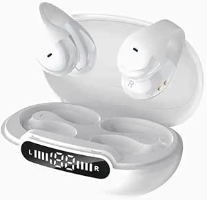 Amazon.com: Small and Sleek Open Ear Clip On Earbud Headphones Built-in ...