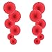 Amazon.com: HQZ Red Party Hanging Paper Fans DIY Set，12pcs Set Paper ...
