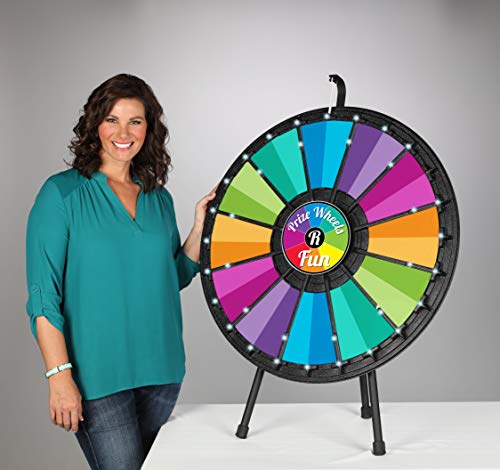 Prize Wheel Spinning Wheel for Prizes – 12-24 Slot Tabletop Spin The ...
