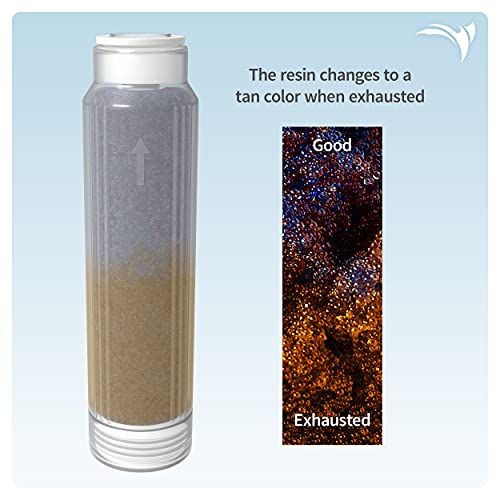 AQUATICLIFE 10-Inch Mixed-Bed Color Changing Deionization Resin Filter ...