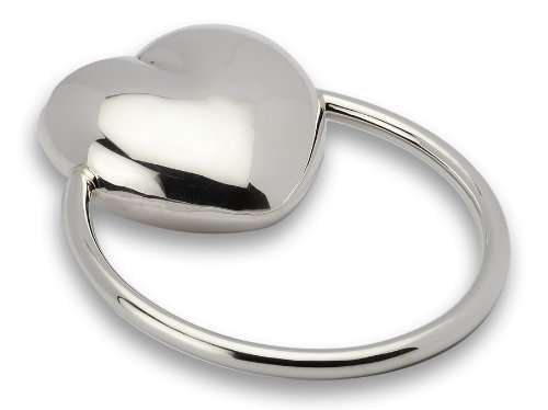 Amazon.com : Krysaliis Small Heart Sterling Silver Teether Ring Rattle ...