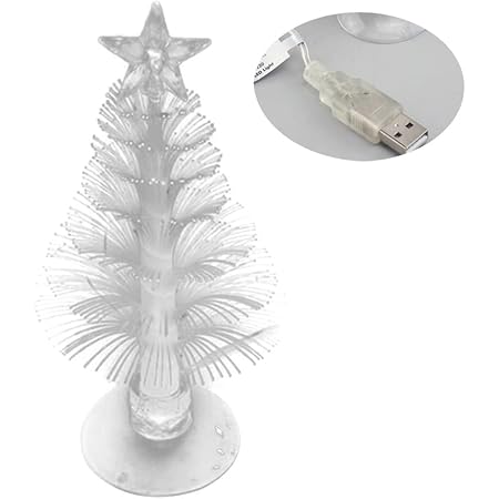 Forartt Tabletop Mini Christmas Tree USB Power LED Light Xmas Tree with ...
