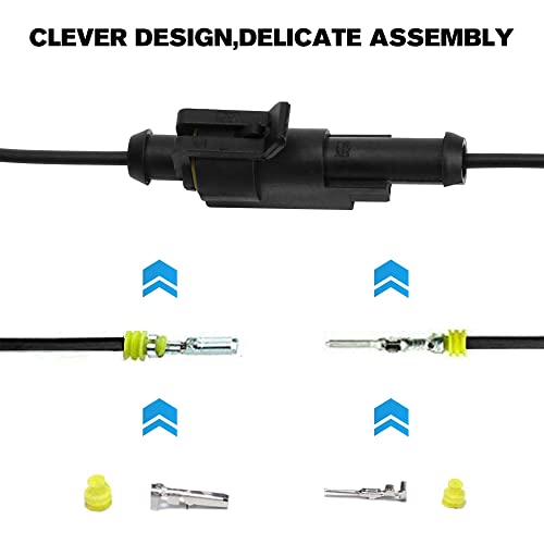 Ceiling Fan Light Kit 8-Pair 5 Pin Waterproof Connectors - 16 AWG Wire ...