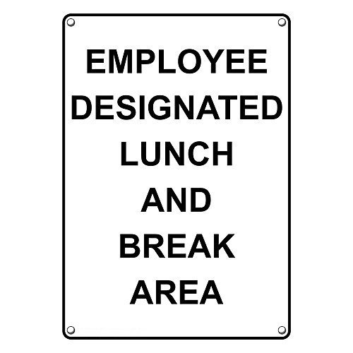 Weatherproof Plastic Vertical Employee Designated Lunch and Break Area ...