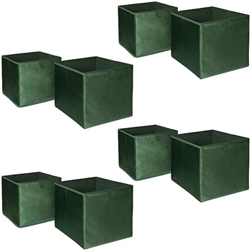 OHS Pack of 4 Matte Velvet Storage Boxes Set Home Bathroom Clothing ...