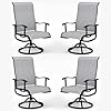 Amazon.com: PIZZELLO Patio Swivel Chairs Set of 4 Outdoor Swivel Rocker ...