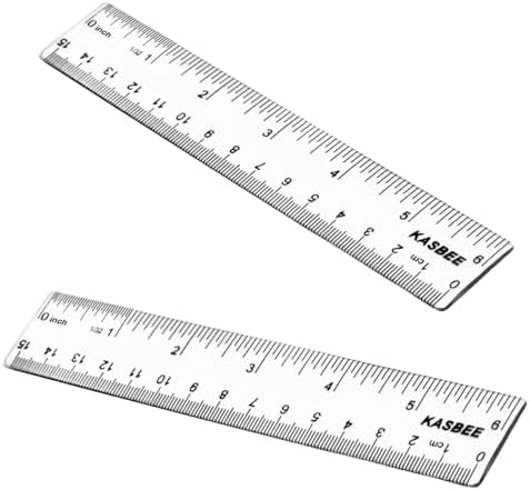 Plastic Rulers, 6 Inch Ruler, Clear Measuring Tool for Student School ...