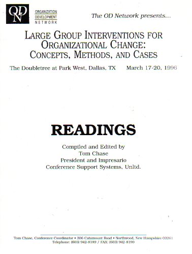 Large Group Interventions for Organizational Change: Concepts, Methods ...