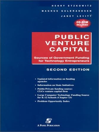 Amazon.com: 2001 Public Venture Capital (With CD-ROM): 9780156072786 ...