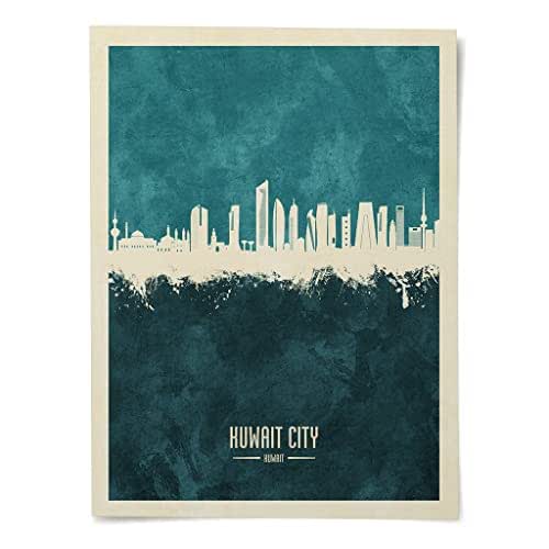 Kuwait City Skyline art print poster, unframed -24410 : Amazon.co.uk ...
